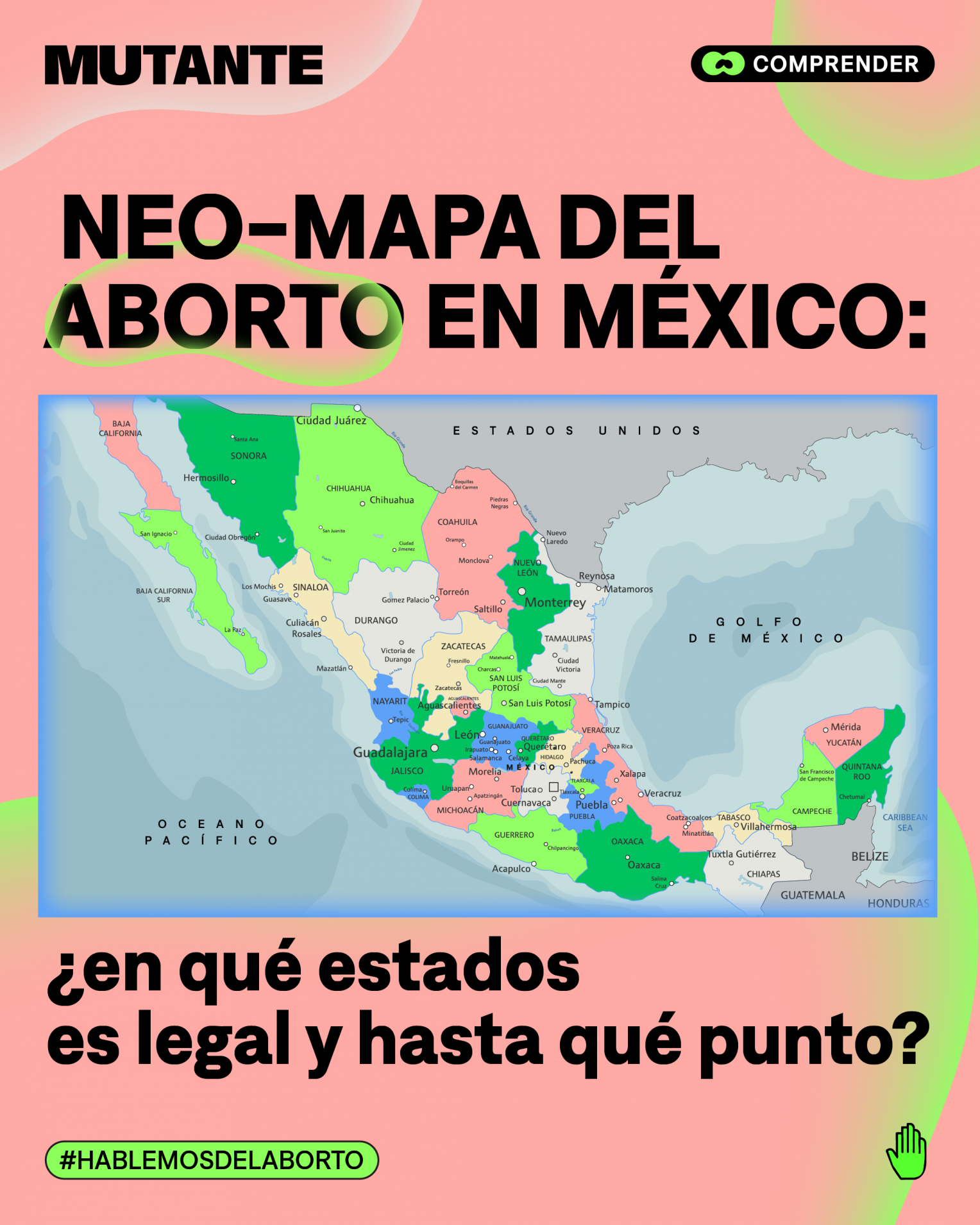 MUTANTE - Neo-mapa del aborto en México: ¿en qué estados es legal y ...
